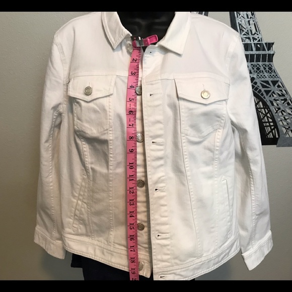 Talbots | Jackets & Coats | Talbots White Classic Jean Jacket Size Xlp ...